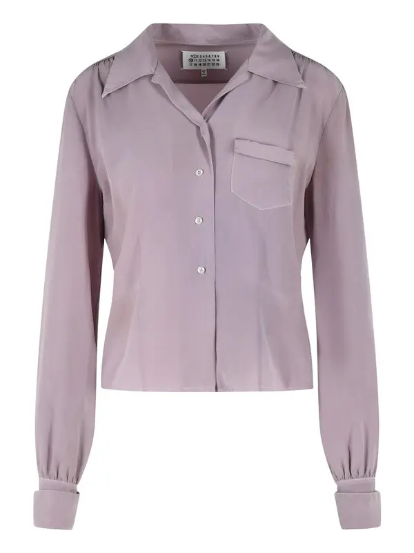 MAISON MARGIELA Long Sleeve Silk Shirt - Multicolor