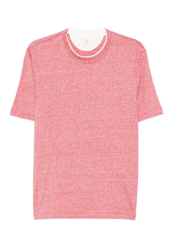 Brunello Cucinelli T-shirt With Faux-layering - Multicolor