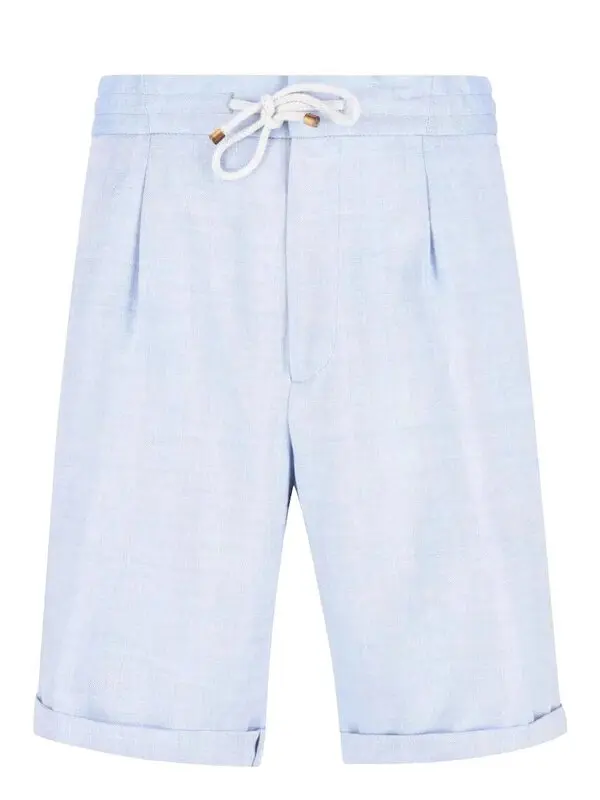 Brunello Cucinelli Linen Bermuda Shorts - Multicolor