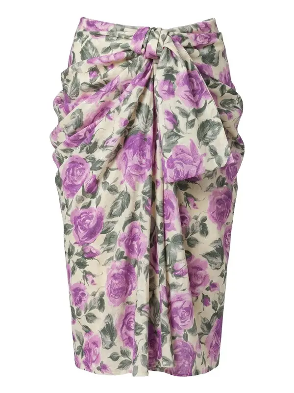 Chloé Midi Skirt With Floral Print - Multicolor