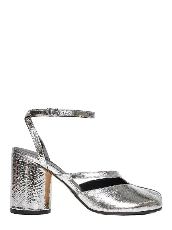 MAISON MARGIELA Silver Tabi Heeled Sandal Pumps - Multicolor