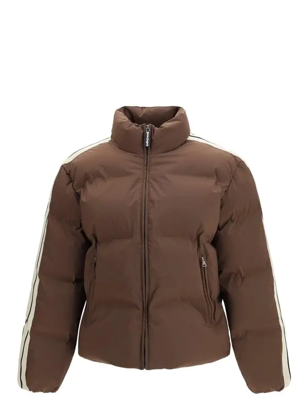 Palm Angels Classic Logo Down Track Jacket - Brown