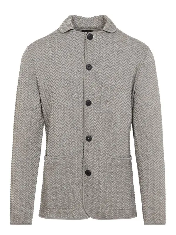 Giorgio Armani Beige Viscose Blend Blazer - Multicolor