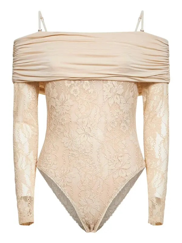 Zimmermann Cream Lace Rebellion Bodysuit - Multicolor