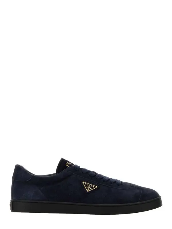 Prada Suede Lace-up Sneakers - Blue