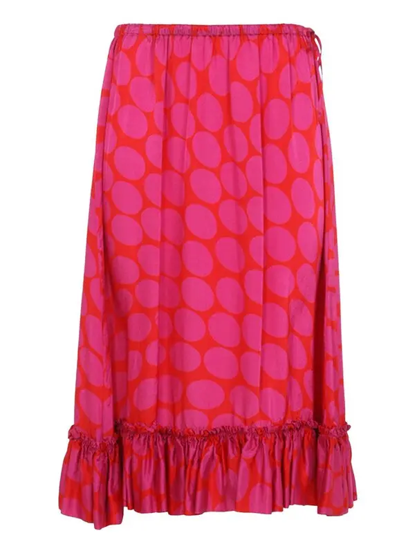 Dries Van Noten Samila Viscose Midi Skirt - Multicolor