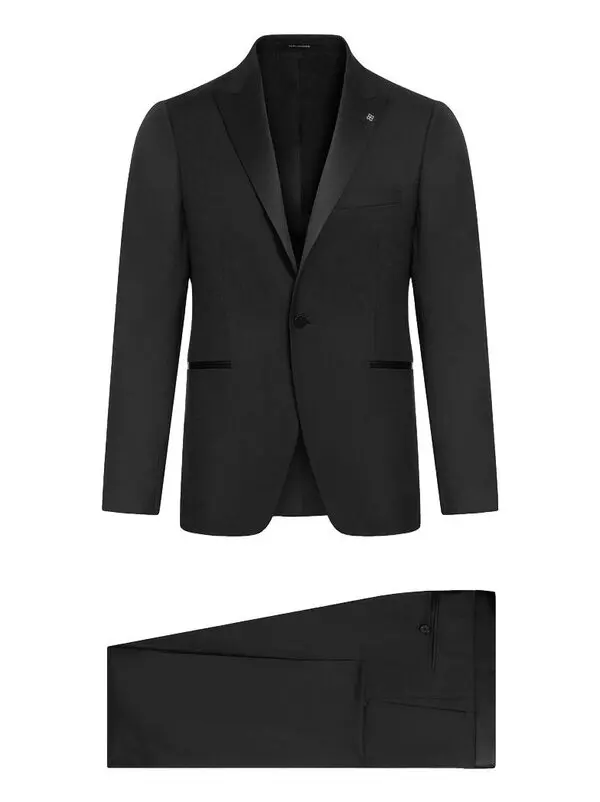 Tagliatore Tailored Single-breasted Wool Suit - Black