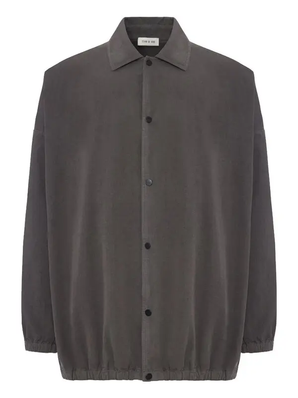 Fear Of God Oversized Cotton Jacket With Print - Gray