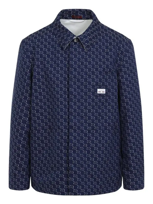 Gucci Gg Logo Shirt - Blue