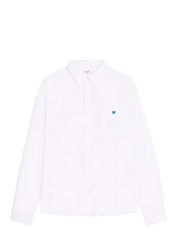 Celine Cotton Denim Overshirt - White