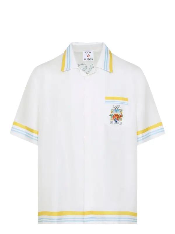 Casablanca Flower Court Icon Shirt - White