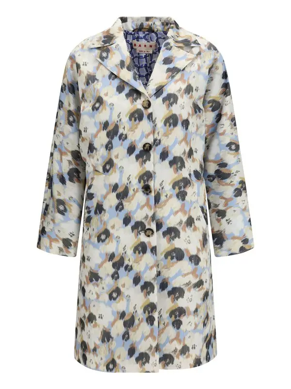 Marni Printed Button Parka Coat - Multicolor