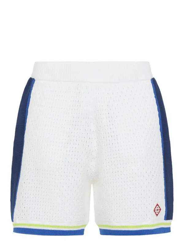 Casablanca Cotton Crochet Shorts - White