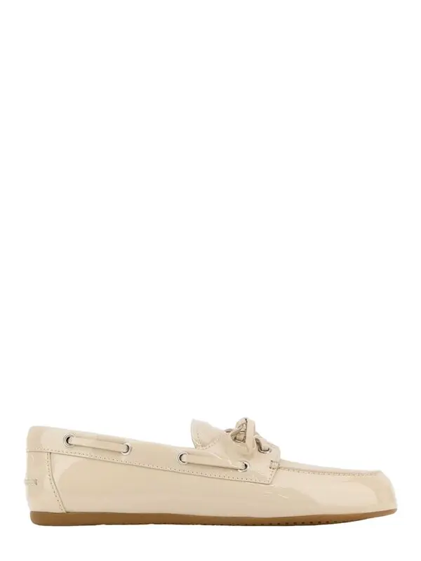 Miu Miu Leather Loafers - Cream