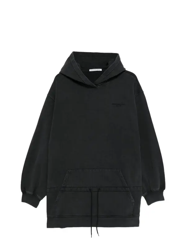 Alexander Wang Dropped Waist Hoodie Dress - Black