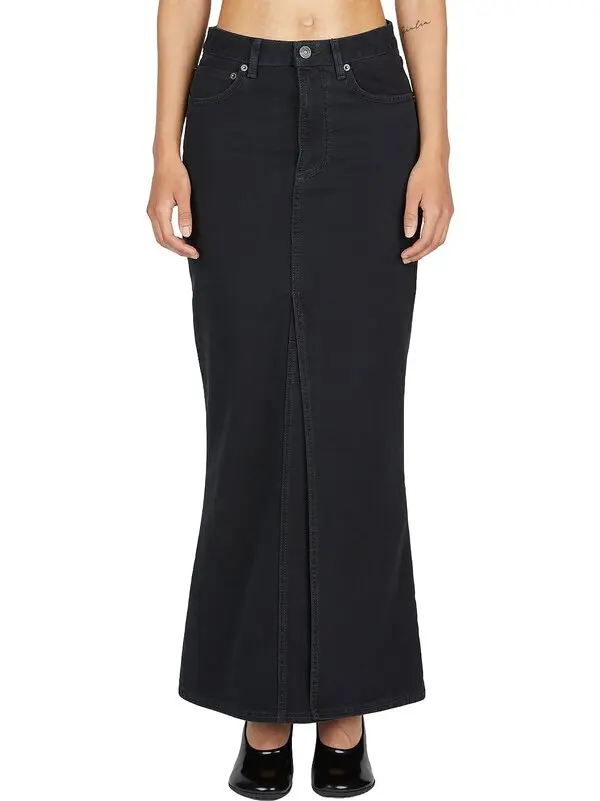 Balenciaga Denim Maxi Skirt - Black