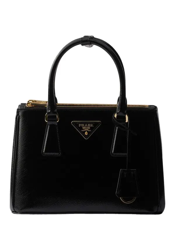 Prada Small Galleria Saffiano Leather Bag - Black