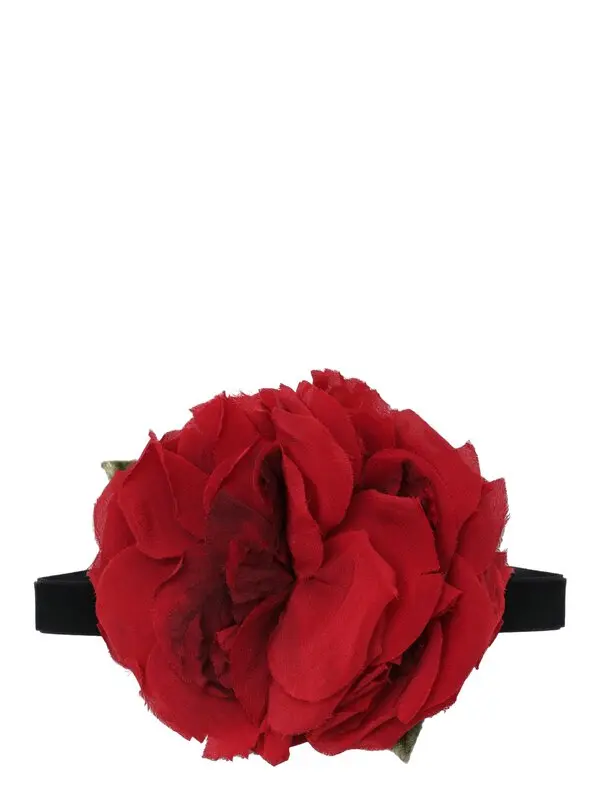 Dolce & Gabbana Maxi Flower Choker - Red