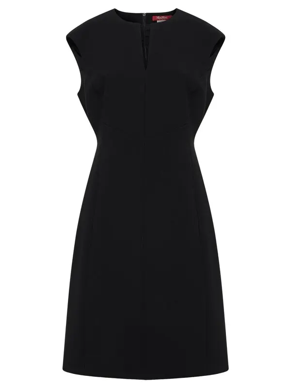 Max Mara Black Cady Princess-line Dress - Multicolor