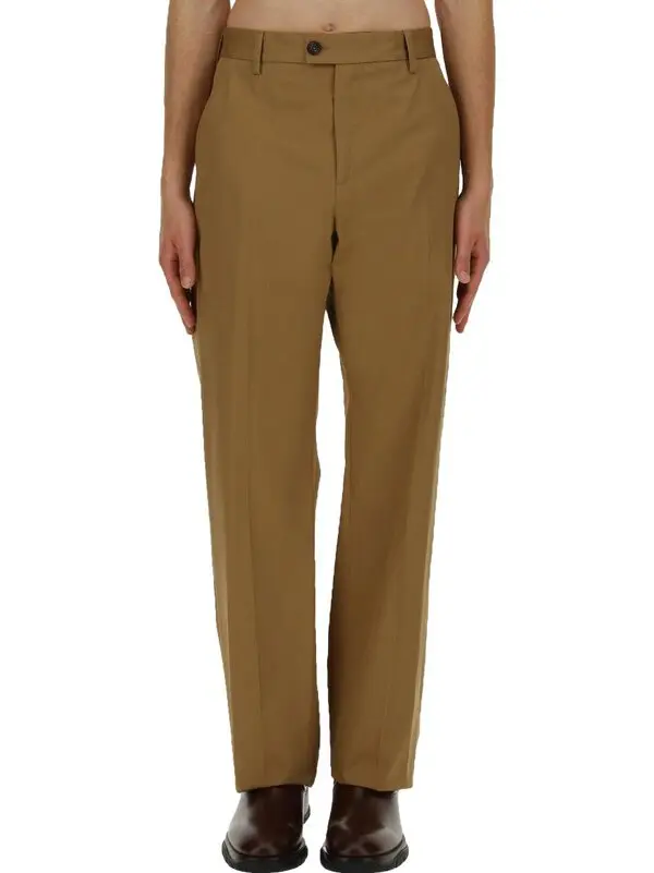 Alexander McQueen Tailored Cotton Trousers - Cream