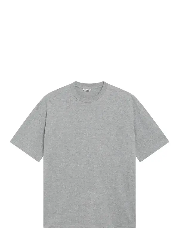 Auralee Grey Cotton Crew-neck T-shirt - Gray