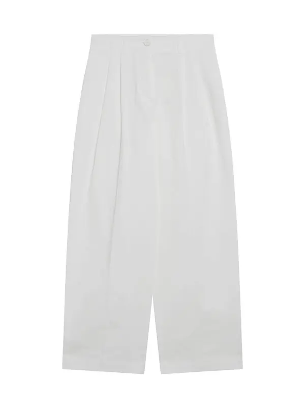 TOTEME Cotton Trousers - White