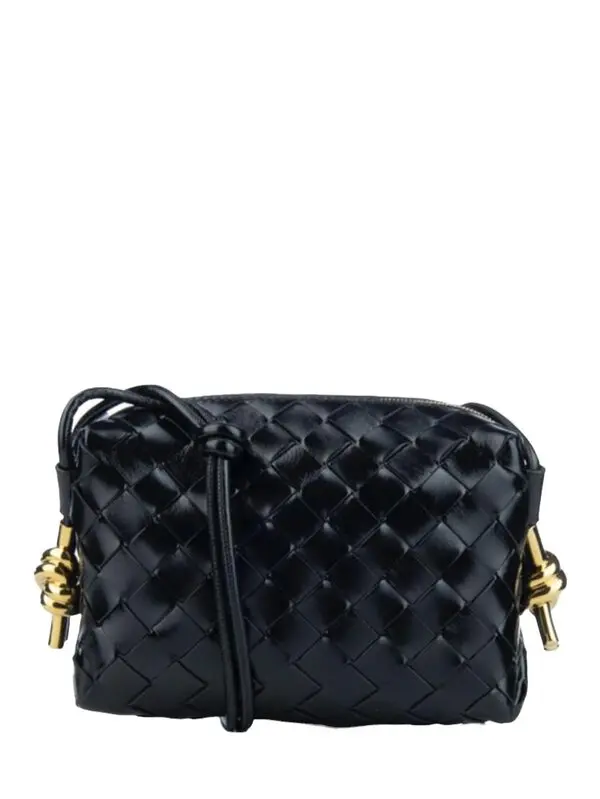 Bottega Veneta Woven Crossbody Bag With Knotted Detail - Multicolor