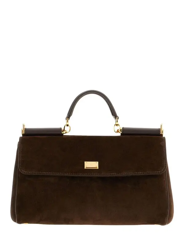 Dolce & Gabbana Suede Top Handle Bag - Multicolor