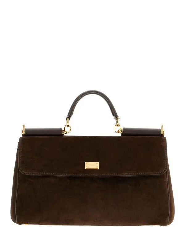 Dolce & Gabbana Suede Top Handle Bag - Multicolor