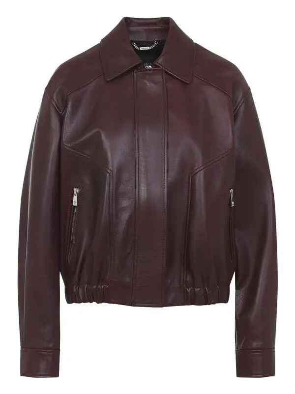 Versace Leather Blouson - Red