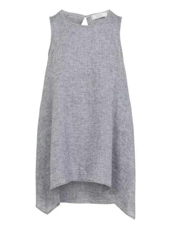 Peserico Sleeveless Asymmetric Top - Blue