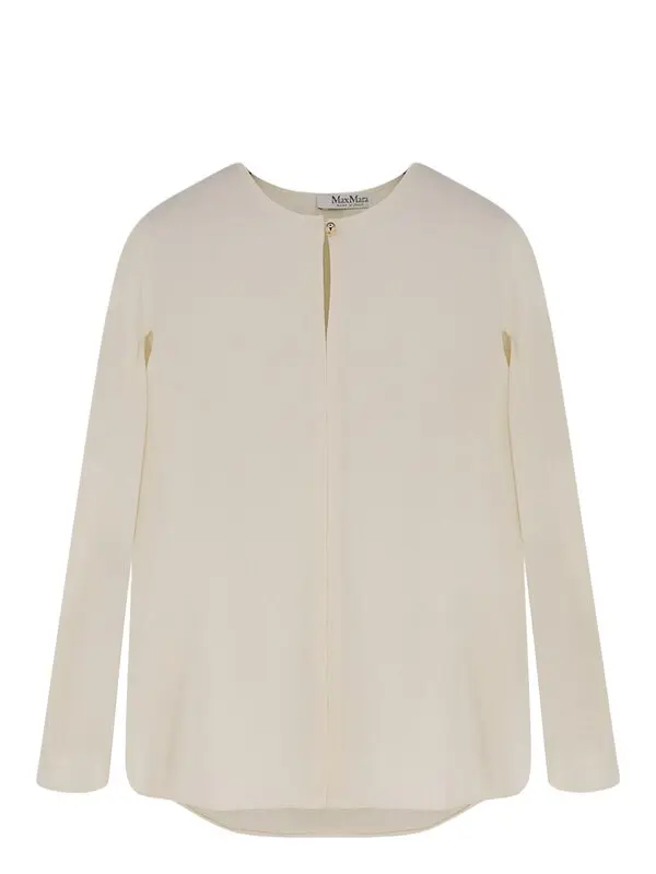 Max Mara Stretch Silk Shirt - Cream