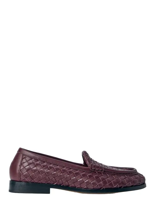 Bottega Veneta Woven Leather Loafers - Multicolor