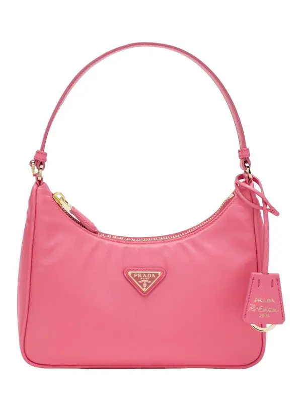 Prada Re-edition 2005 Mini Bag In Re-nylon And Saffiano Leather - Pink