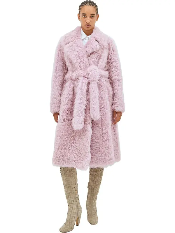 Bottega Veneta Shearling Coat - Pink