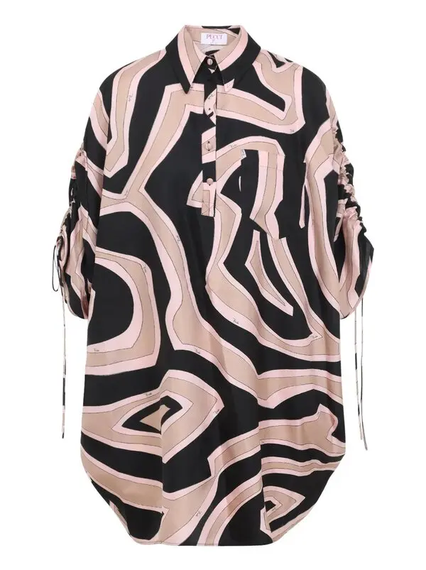 Emilio Pucci Silk Mini Dress With Signature Print - Multicolor