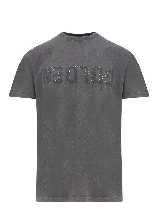 GOLDEN GOOSE Distressed Cotton T-shirt - Multicolor