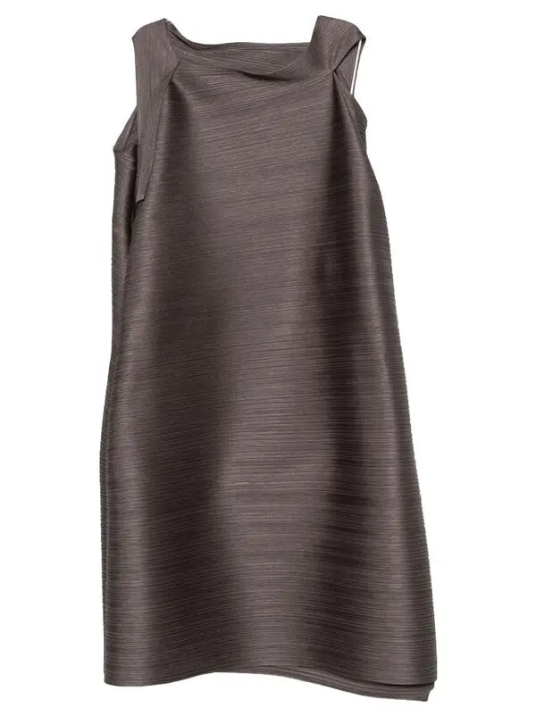 Issey Miyake Midi Dress With Batwing Sleeves - Multicolor