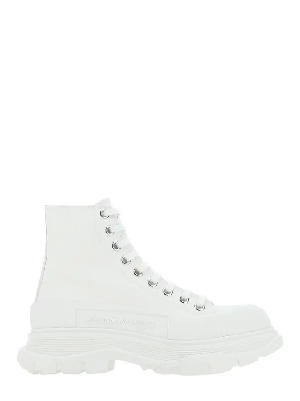 Alexander McQueen Leather Boots - White