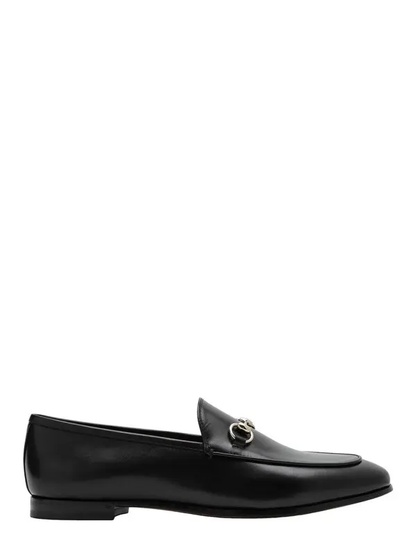 Gucci Leather Jordaan Loafer With Horsebit Detail - Black