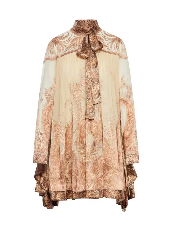 Zimmermann Hypnotic Batman Sleeve Mini Dress - Multicolor