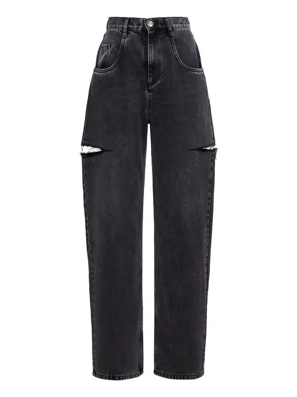 MAISON MARGIELA Cut-out Tapered Leg Jeans - Multicolor