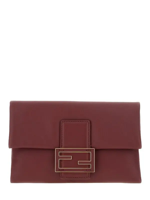 Fendi Baguette Clutch With Gold Tone Clasp - Multicolor