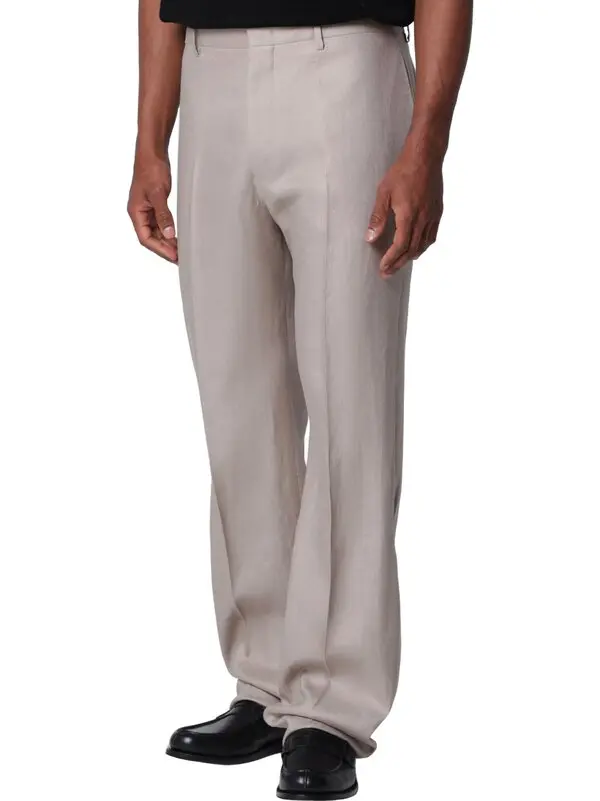 Tagliatore Tailored Linen Trousers - Cream