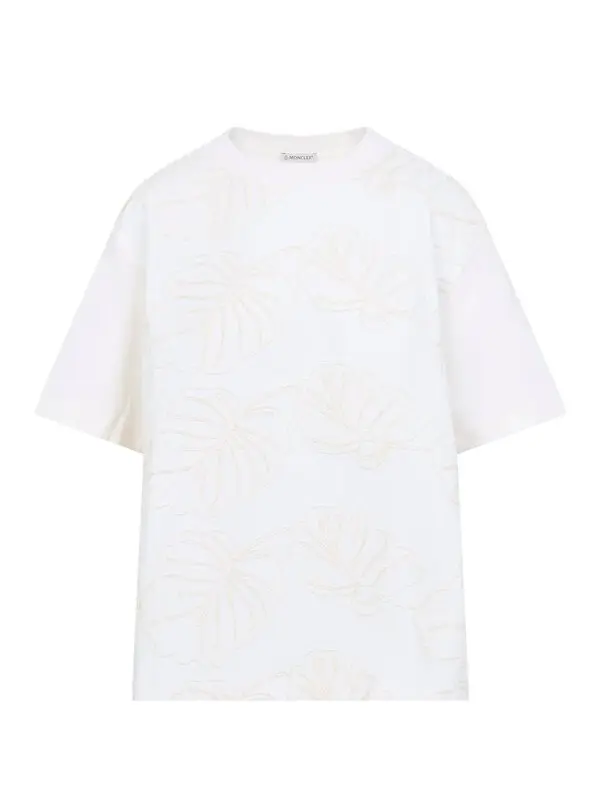 Moncler Short Sleeve Embroidered T-shirt - Multicolor