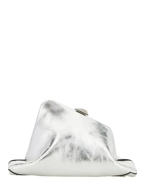 Attico Silver Metallic Clutch - Multicolor