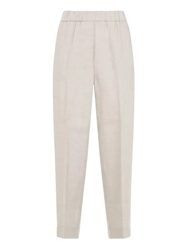 Peserico Rafia Linen Pants - Multicolor