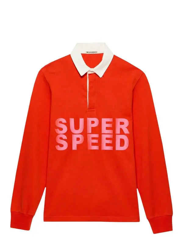 JW Anderson Cotton Polo Shirt - Red