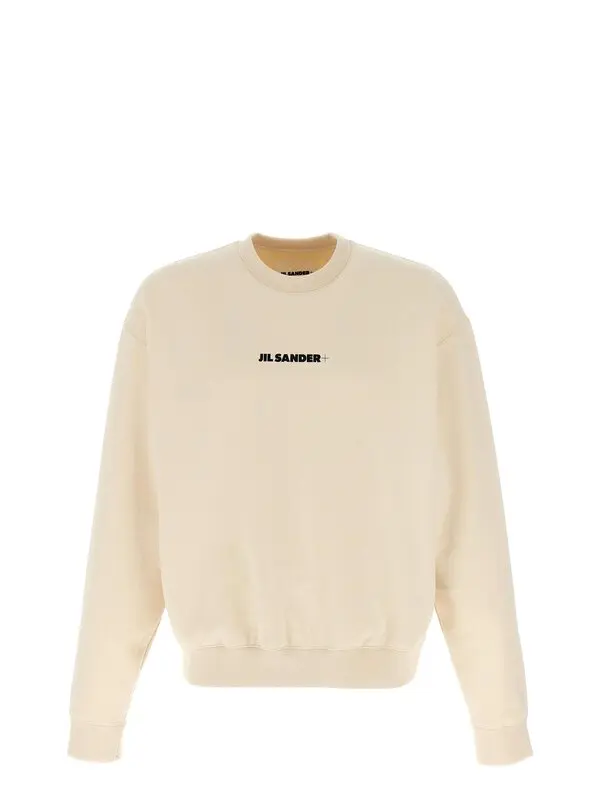 JIL SANDER Logo Print Sweatshirt - Cream