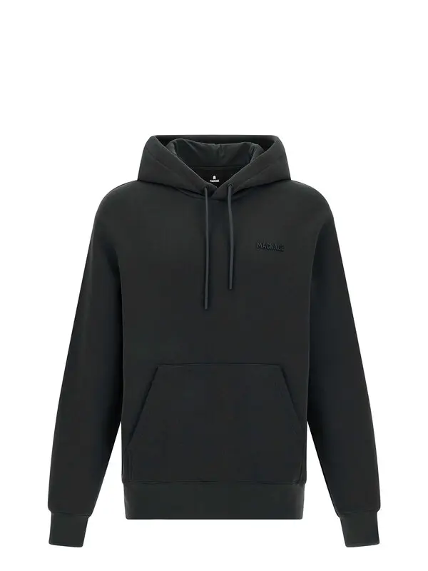 Mackage Krystian Cotton Blend Hoodie With Silicone Logo - Black